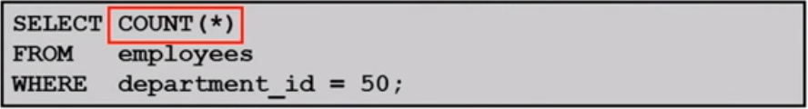 COUNT | Oracle XE 11g